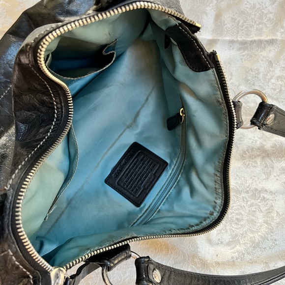 Coach | Bags | Coach Anthracite Poppy Leather Tote | Poshmark